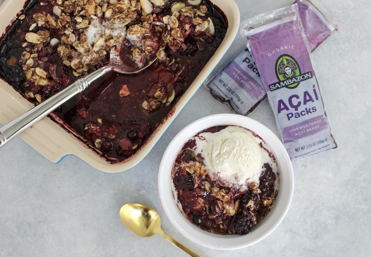 Gluten Free Açaí Berry Almond Crisp Recipe