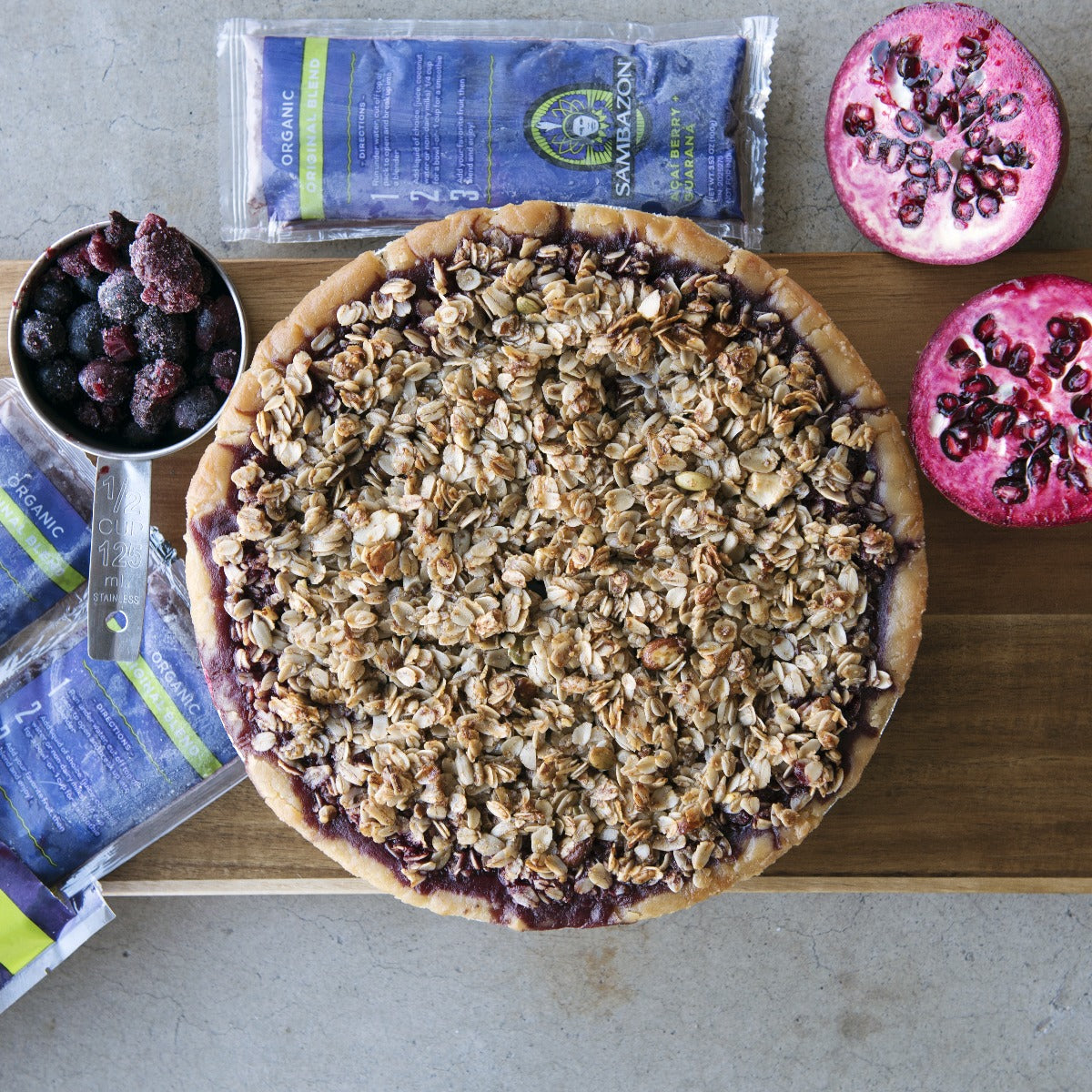 Acai Pie - Gluten-Free & Vegan Acai Berry Pie Recipe | Sambazon