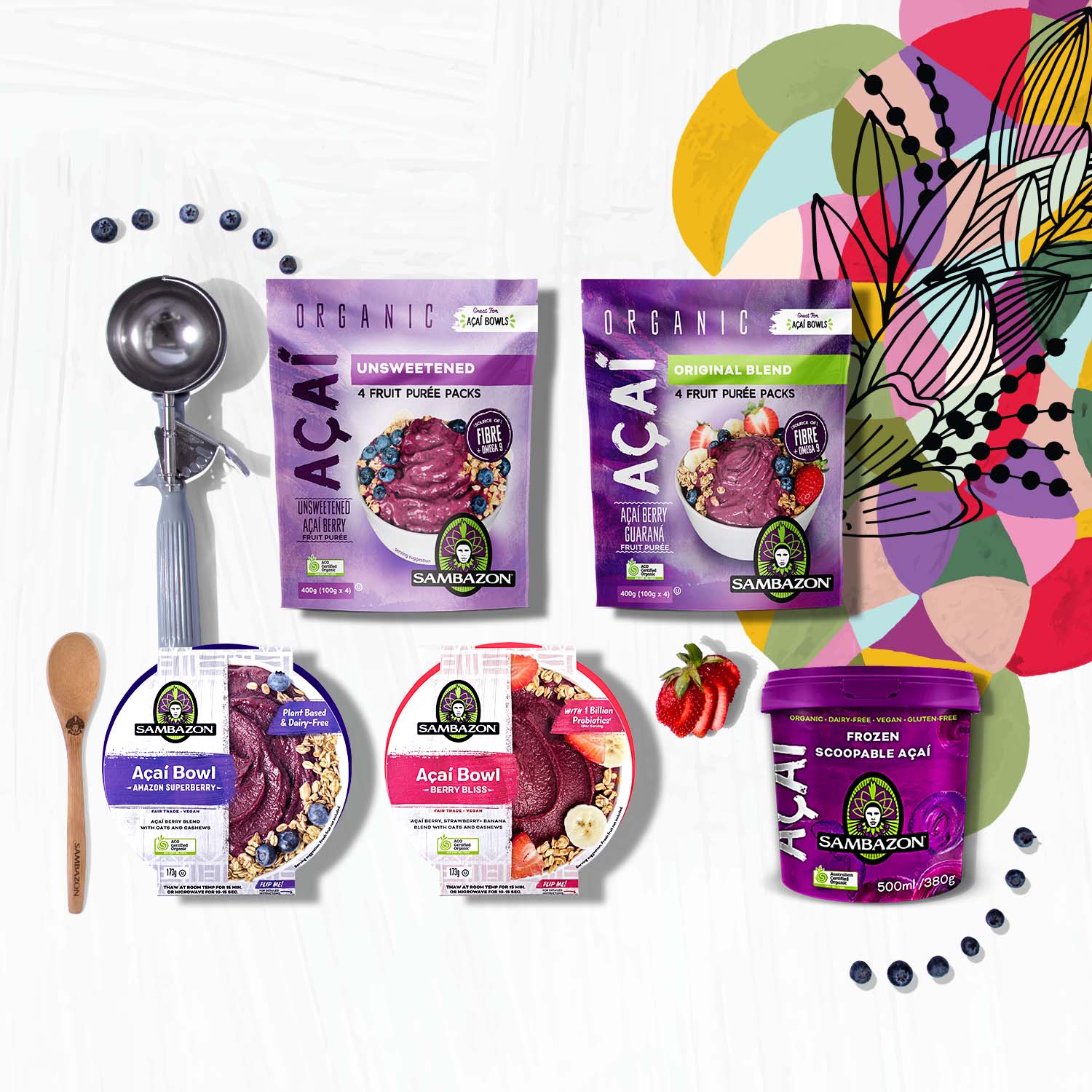 Acai Products - Puree Packets, Juices, Energy Drinks & Desserts | SAMBAZON