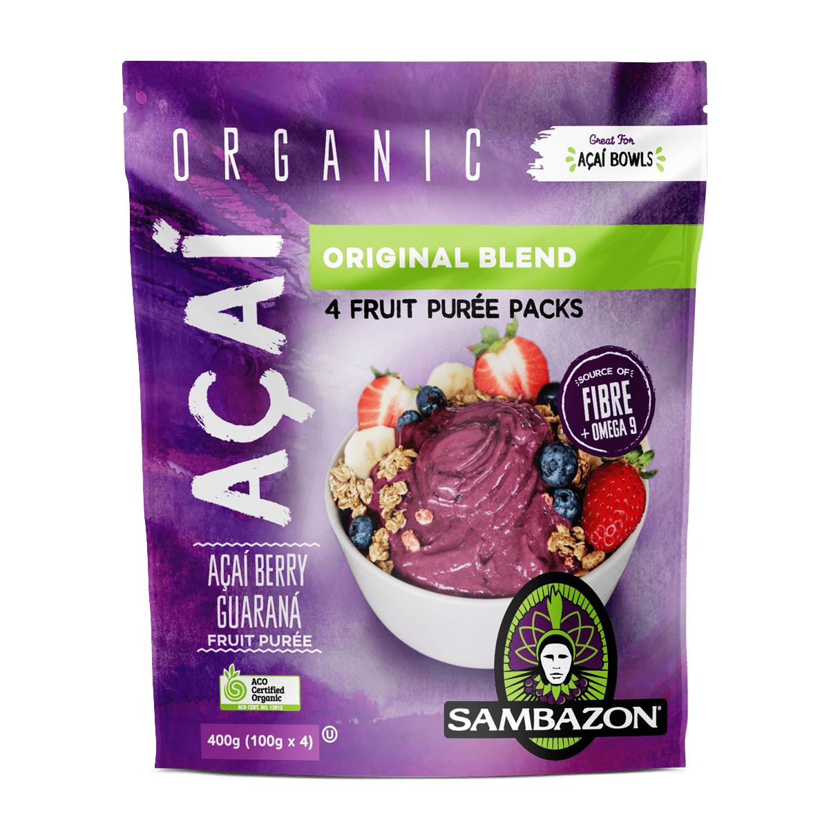 Acai Blend Packets - Frozen Acai Puree for Bowls & Smoothies | SAMBAZON